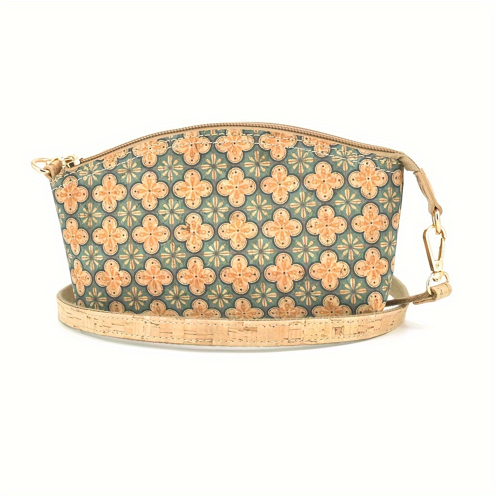 Bohemian Paisley Vegan Cork Leather Crossbody Bag - HZCORK